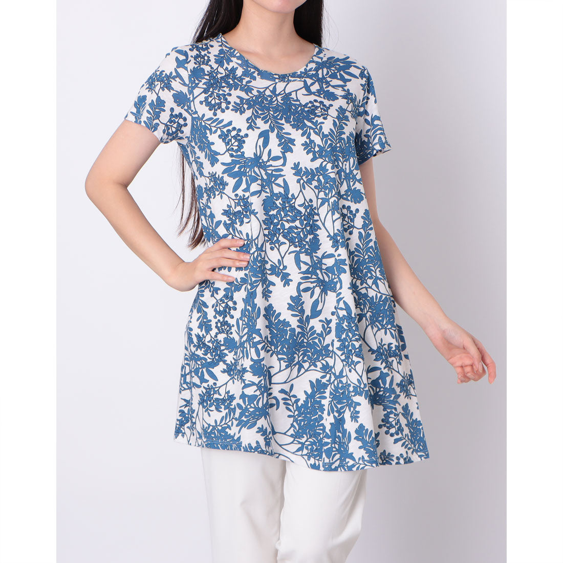 DoCLASSE Cotton Slub Crew Neck Tunic
