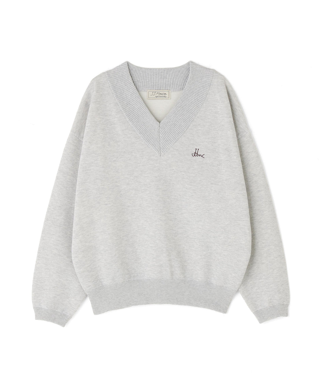 JJMERCER Custom V-Neck Back Logo Knit