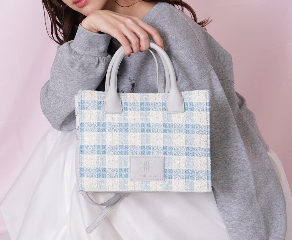 Tweed Check Tote Bag
