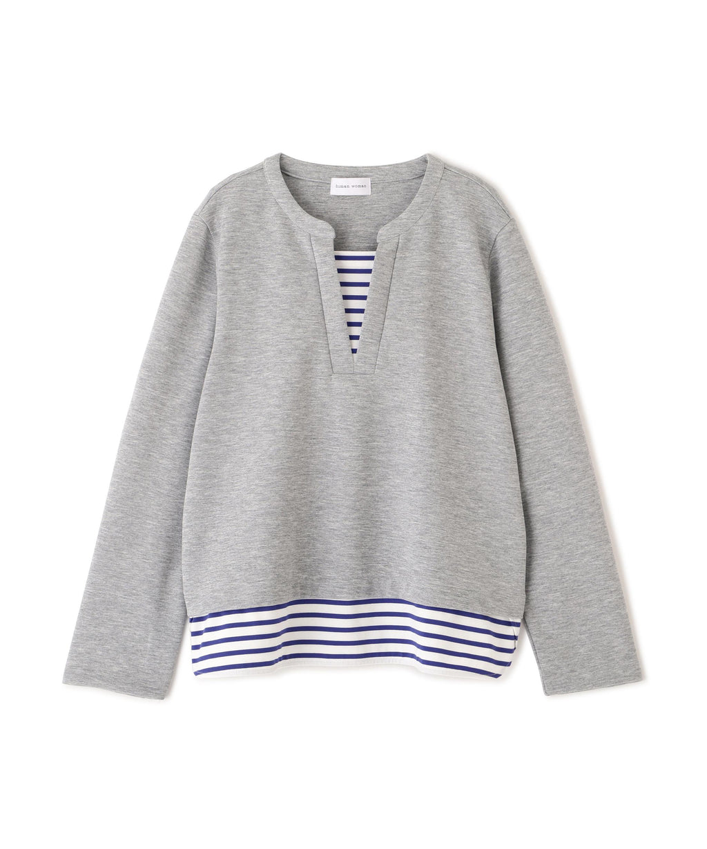 Layered Look Border T-Shirt