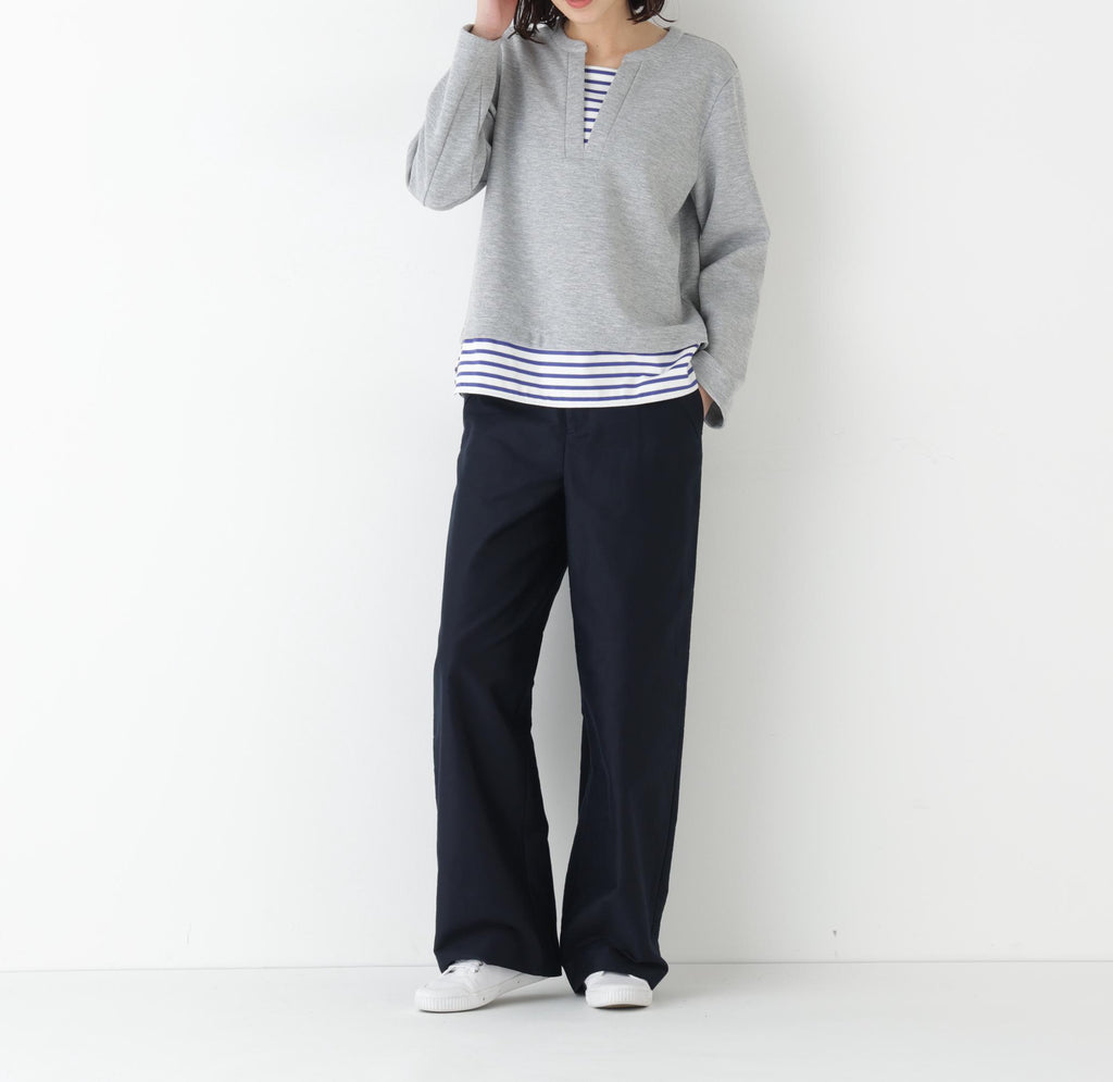 Layered Look Border T-Shirt