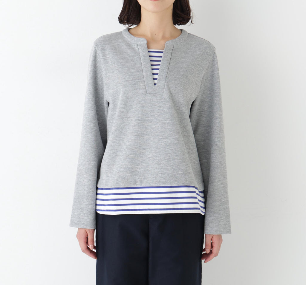 Layered Look Border T-Shirt