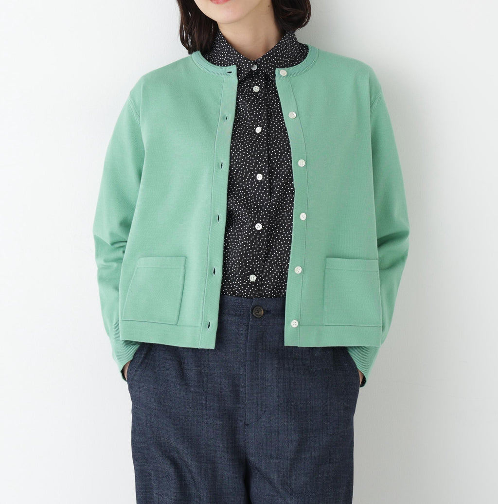 Organic Cotton Blend Plating Line Cardigan