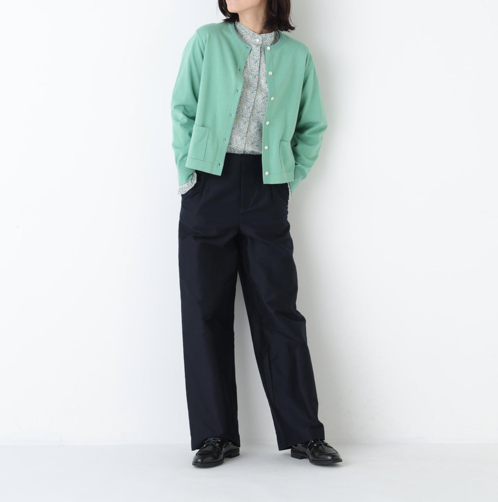 Organic Cotton Blend Plating Line Cardigan