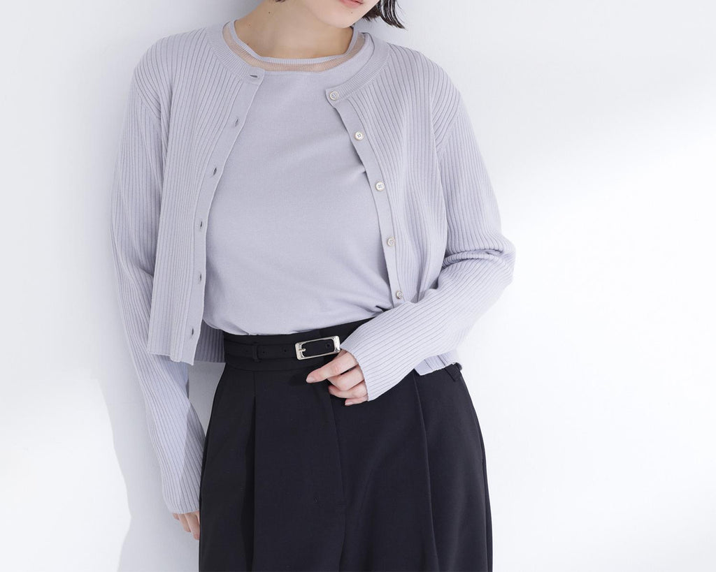 Sheer Line Knit Ensemble