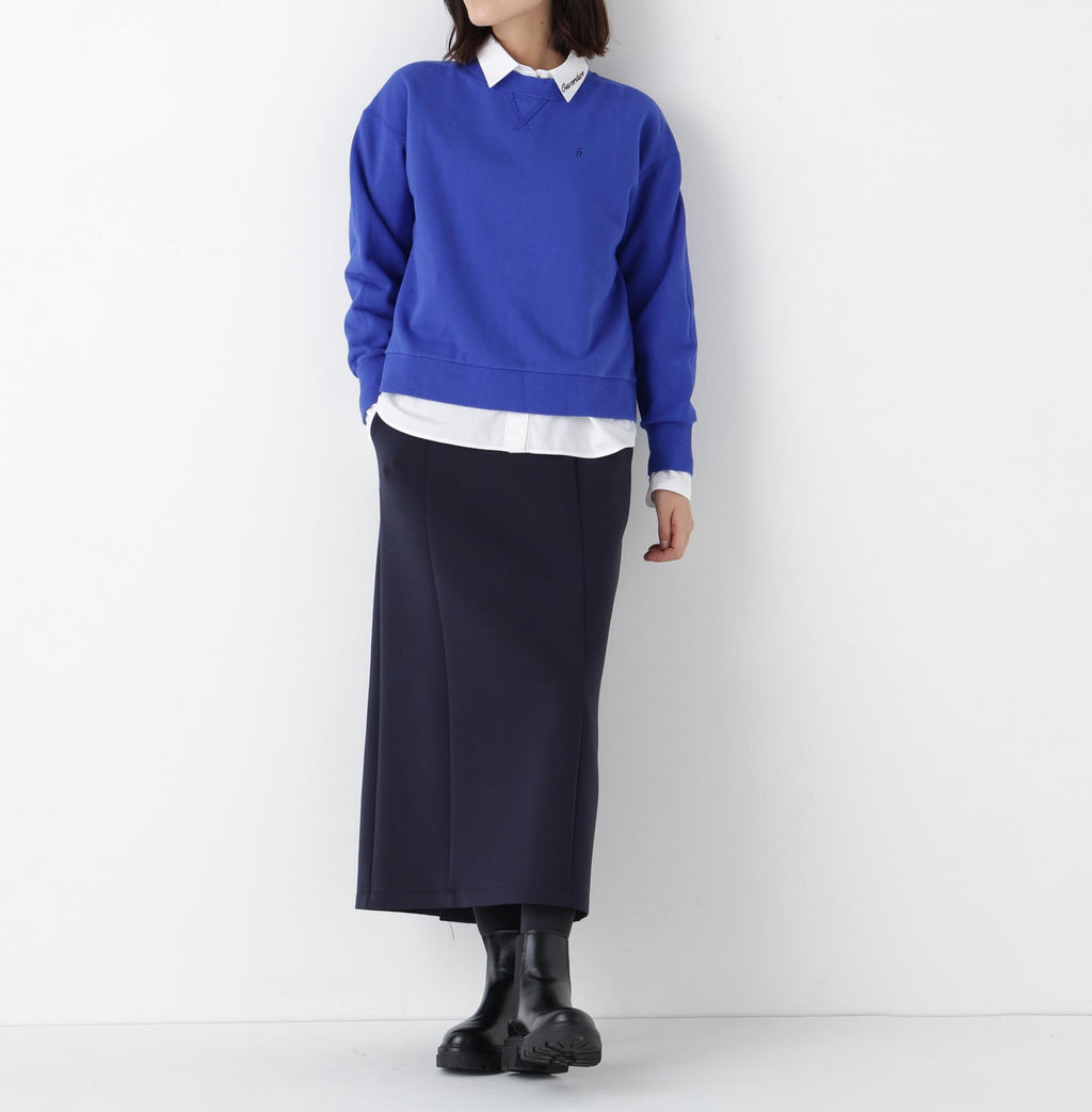 Logo Embroidered Color Sweatshirt