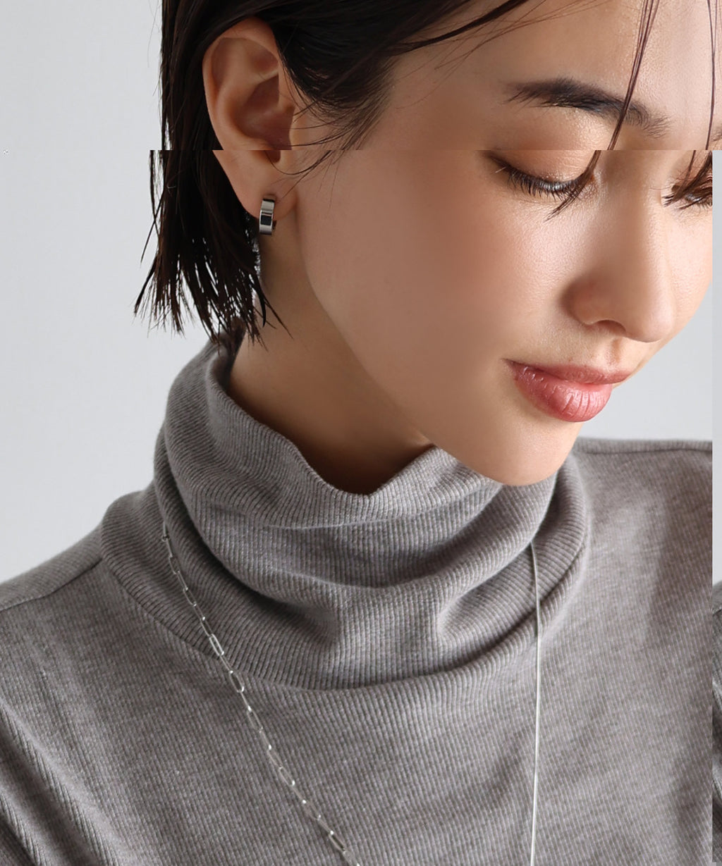 and me Solid Hoop Earrings Surgical Stainless Steel [Metal Allergy Com