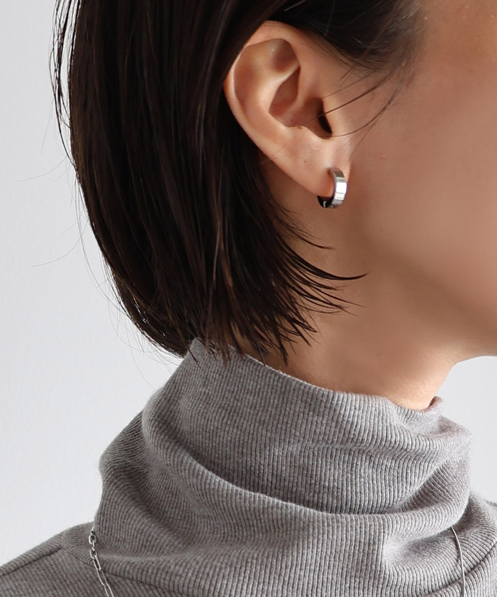 and me Solid Hoop Earrings Surgical Stainless Steel [Metal Allergy Com