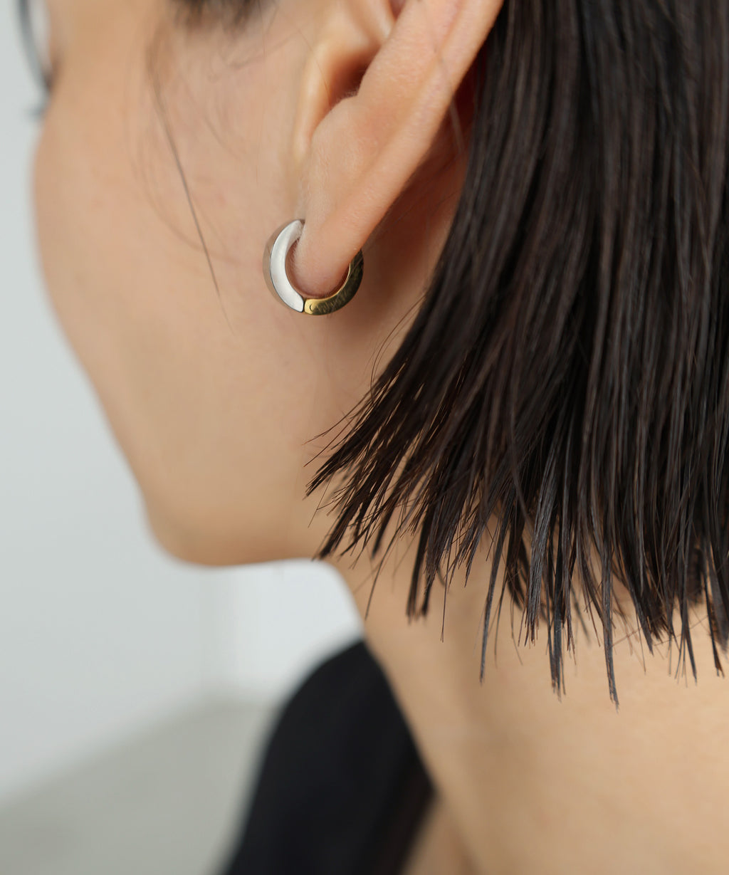 and me Solid Hoop Earrings Surgical Stainless Steel [Metal Allergy Com