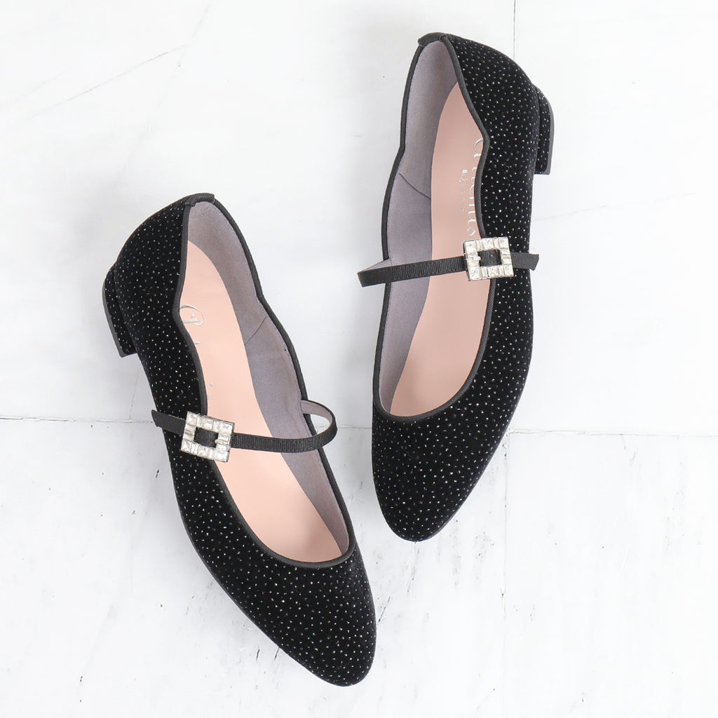 Artemis by DIANA Lame Velvet/Enamel Mary Jane Pumps