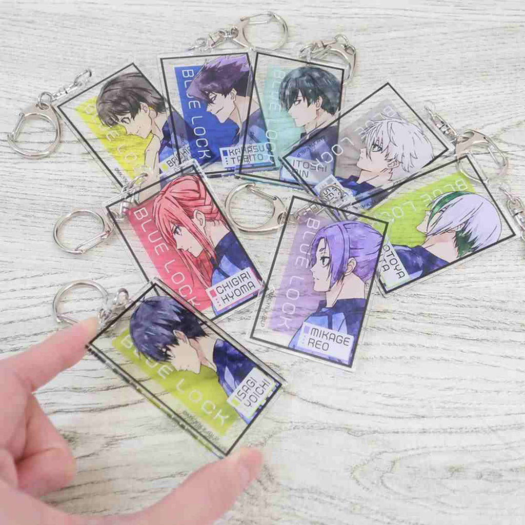 Cinema Collection Blue Lock Keychain Acrylic Key Holder Letter Collect