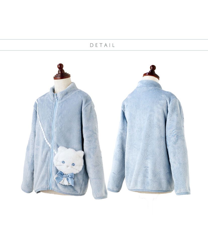 Catherine Cottage White Cat Pouch Fleece