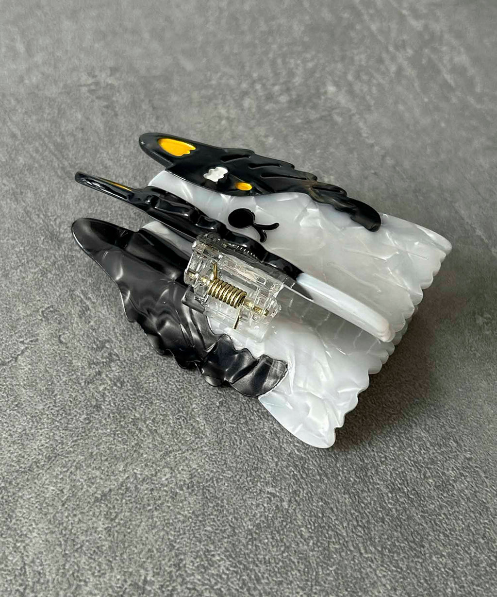 Girl Dog Motif Barrette Hair Clip Large Half-Up Hair Accessory Bun Cli