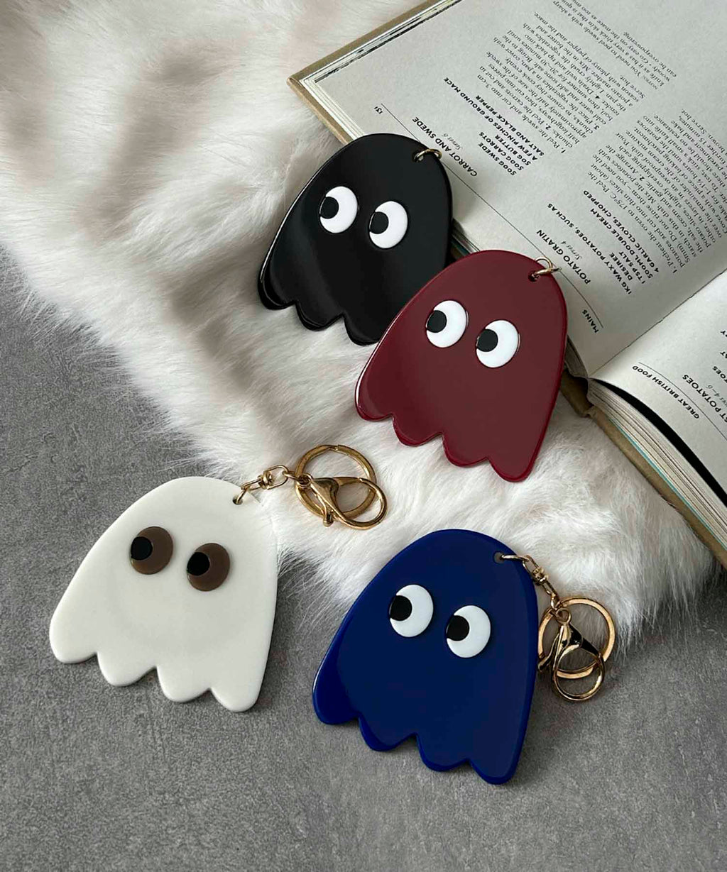 Girl Ghost Motif Keychain Key Ring Key Holder Strap