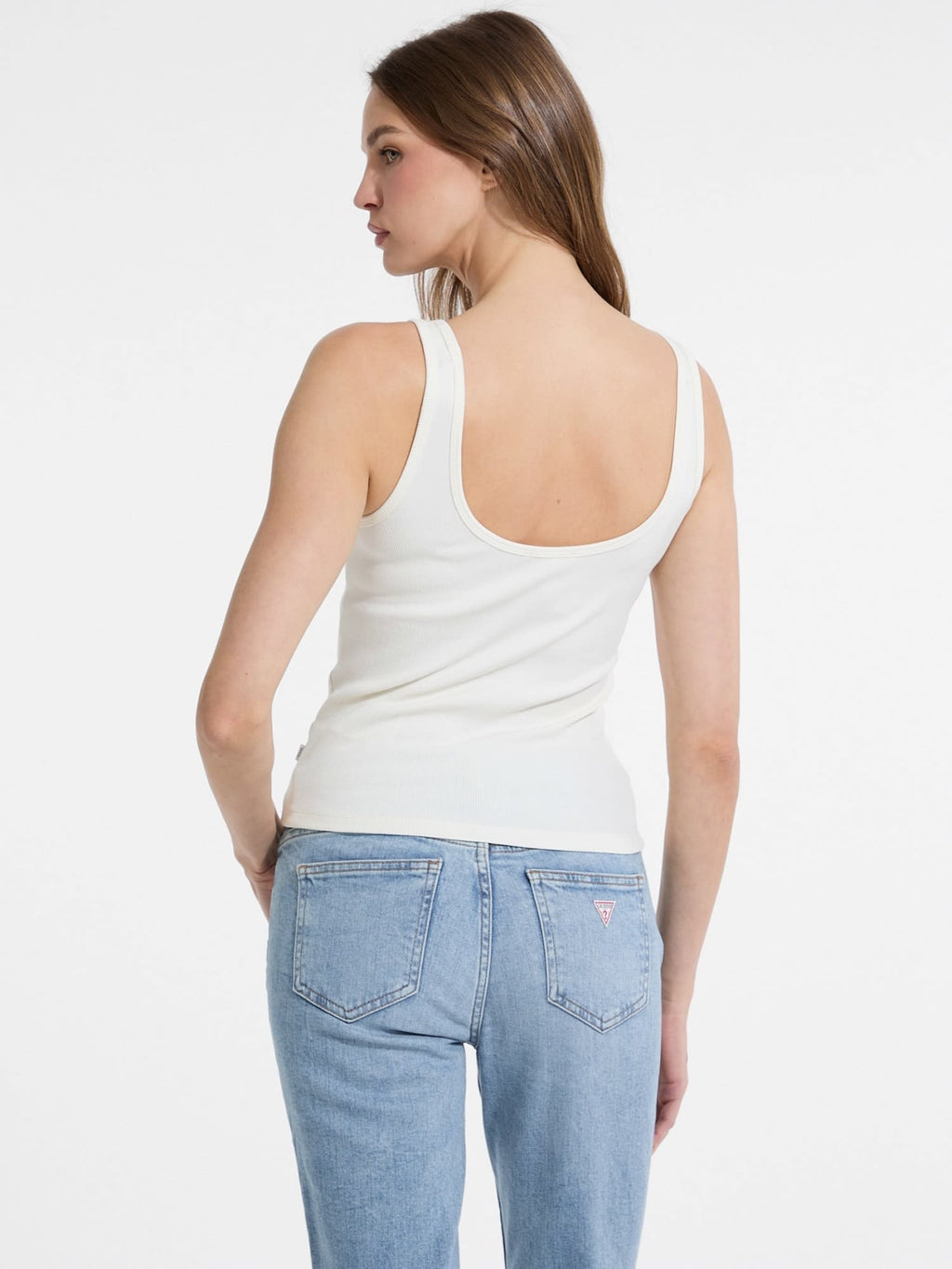 Guess Jeans Slim Ribbed Tank Top