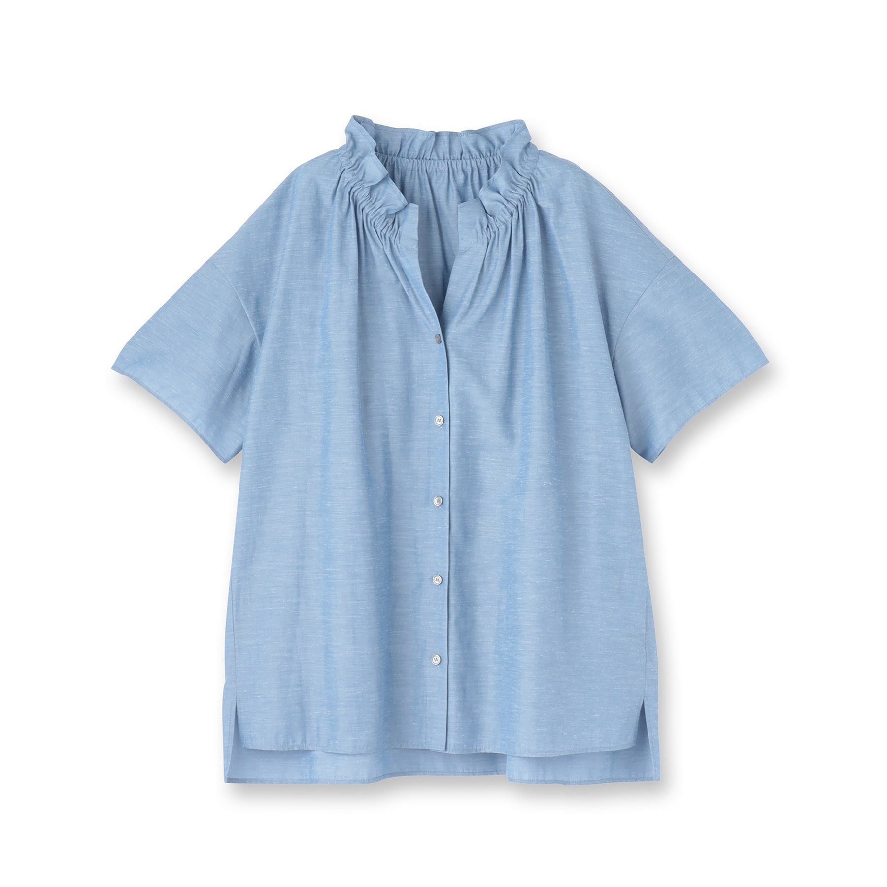 インディヴィ（INDIVI）/【日本製／SETUP可能】ソフトダンガリーブラウス インディヴィ INDIVI 【日本製／SETUP可能】ソフトダンガリーブラウス