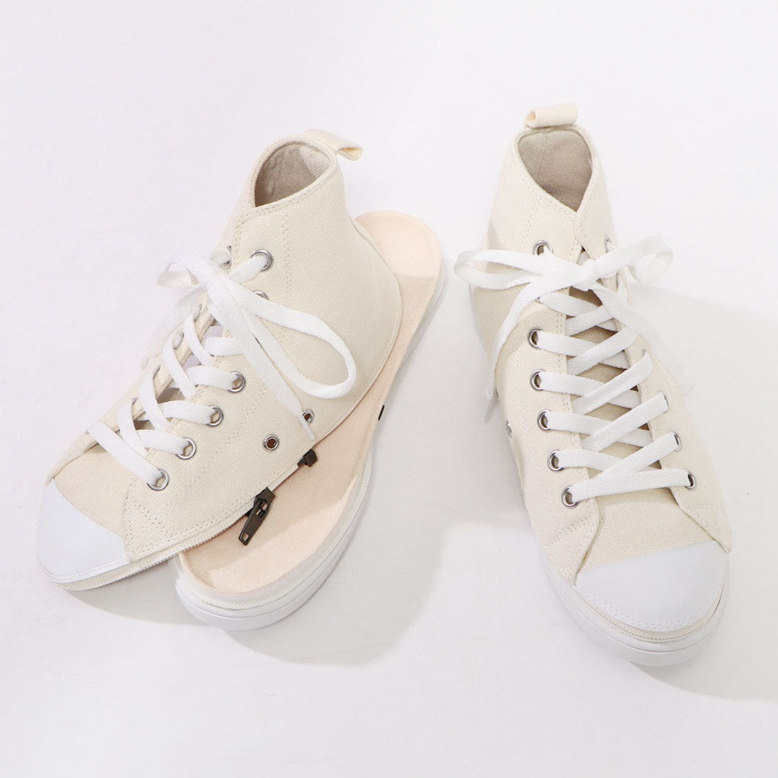 Johnny & Jessy canvas lace-up high-top sneakers