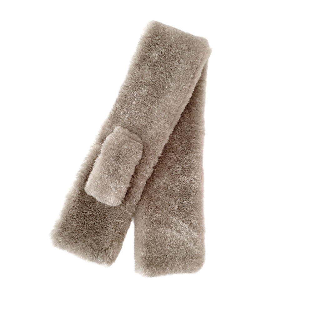 Ecrevo FREE Muffler for Women Fur Tippet Fur Muffler Mini Muffler Cute