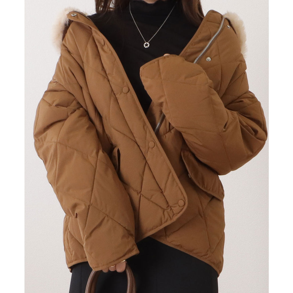 Lace Ladies Color Faux Fur Lined Quilted Jacket