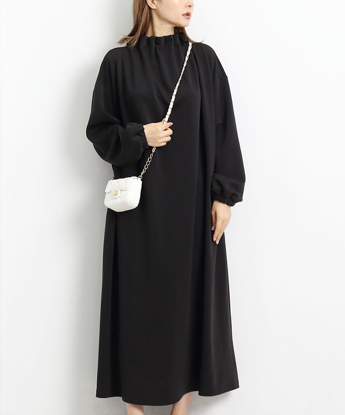 Martha Tack Neck Dumbo Knit One-Piece