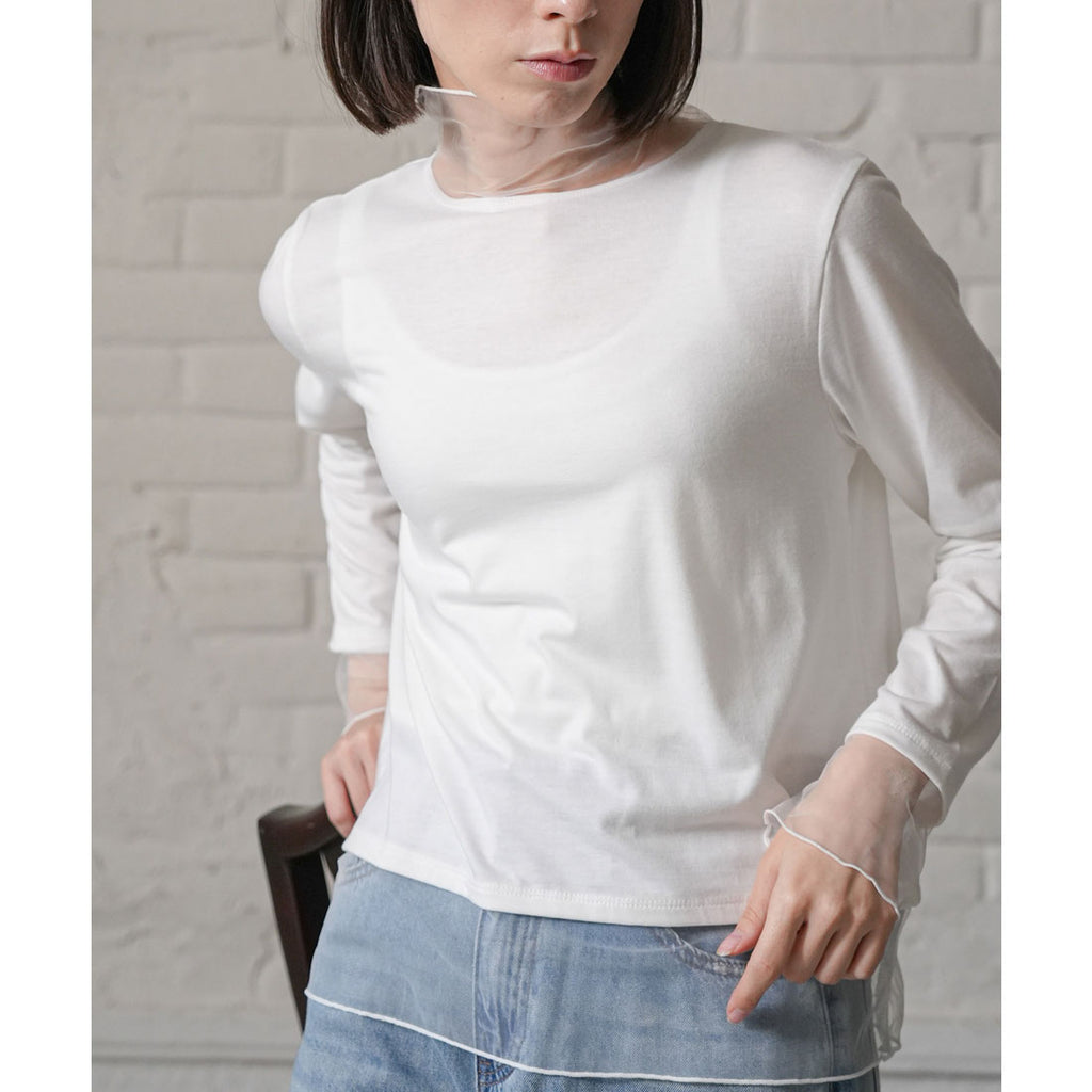 mili an deni 蕾絲高領上衣