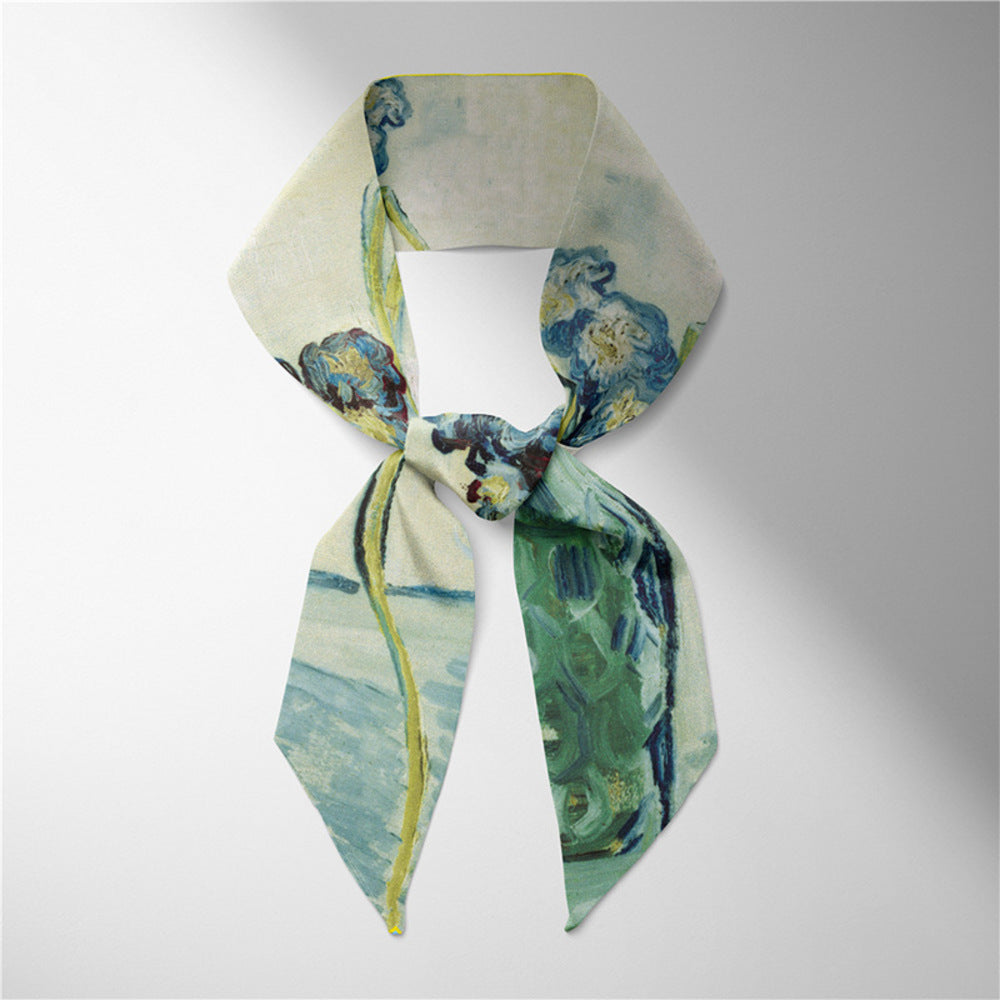 BACKYARD FAMILY Neck Scarf Painting Monet Van Gogh