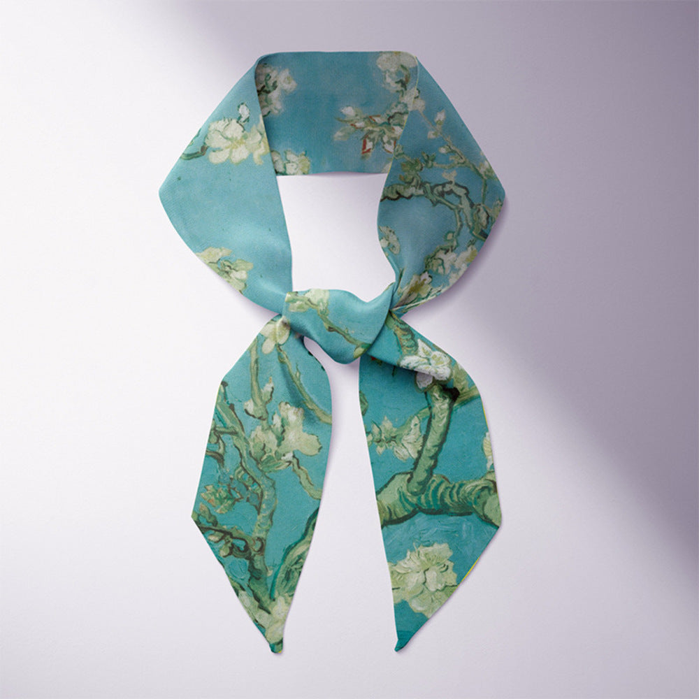 BACKYARD FAMILY Neck Scarf Painting Monet Van Gogh