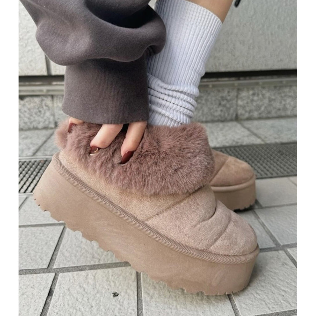 R&E Fake Fur Mouton Slip-On