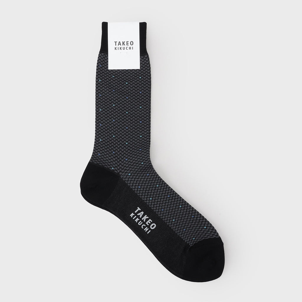 TAKEO KIKUCHI Thousand Chidori Dot Dress Socks