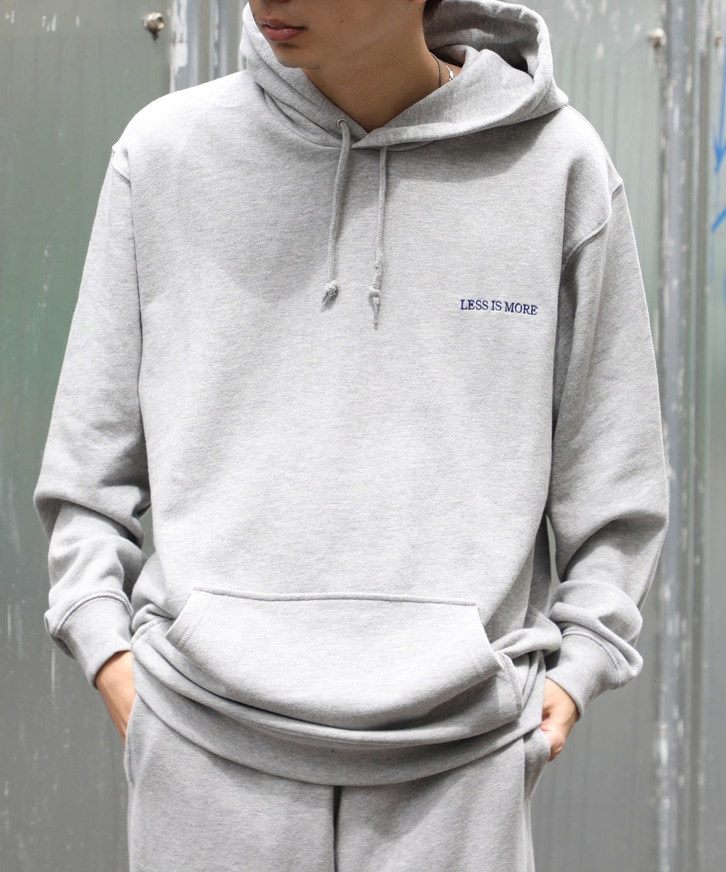 Maison Club One-Point Embroidered Pullover Hoodie LESS IS MORE
