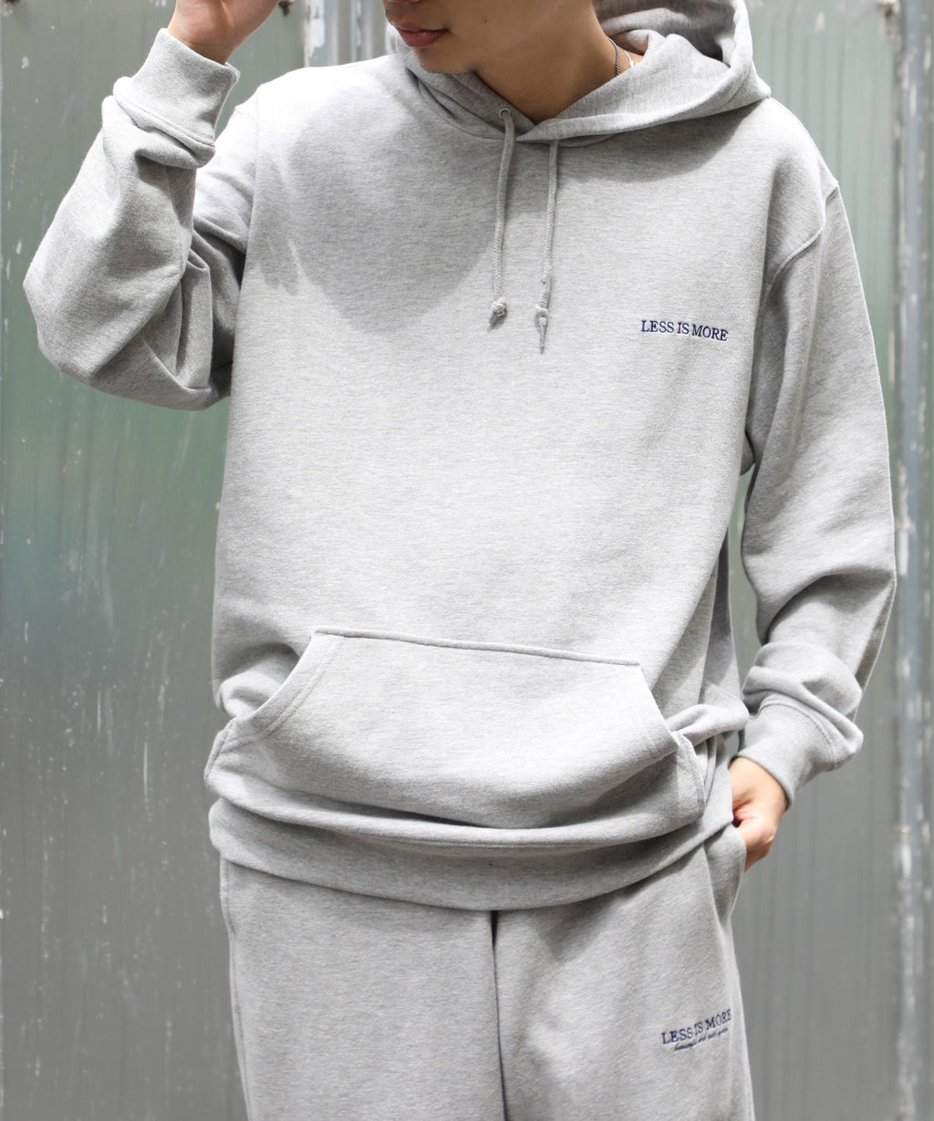 Maison Club One-Point Embroidered Pullover Hoodie LESS IS MORE
