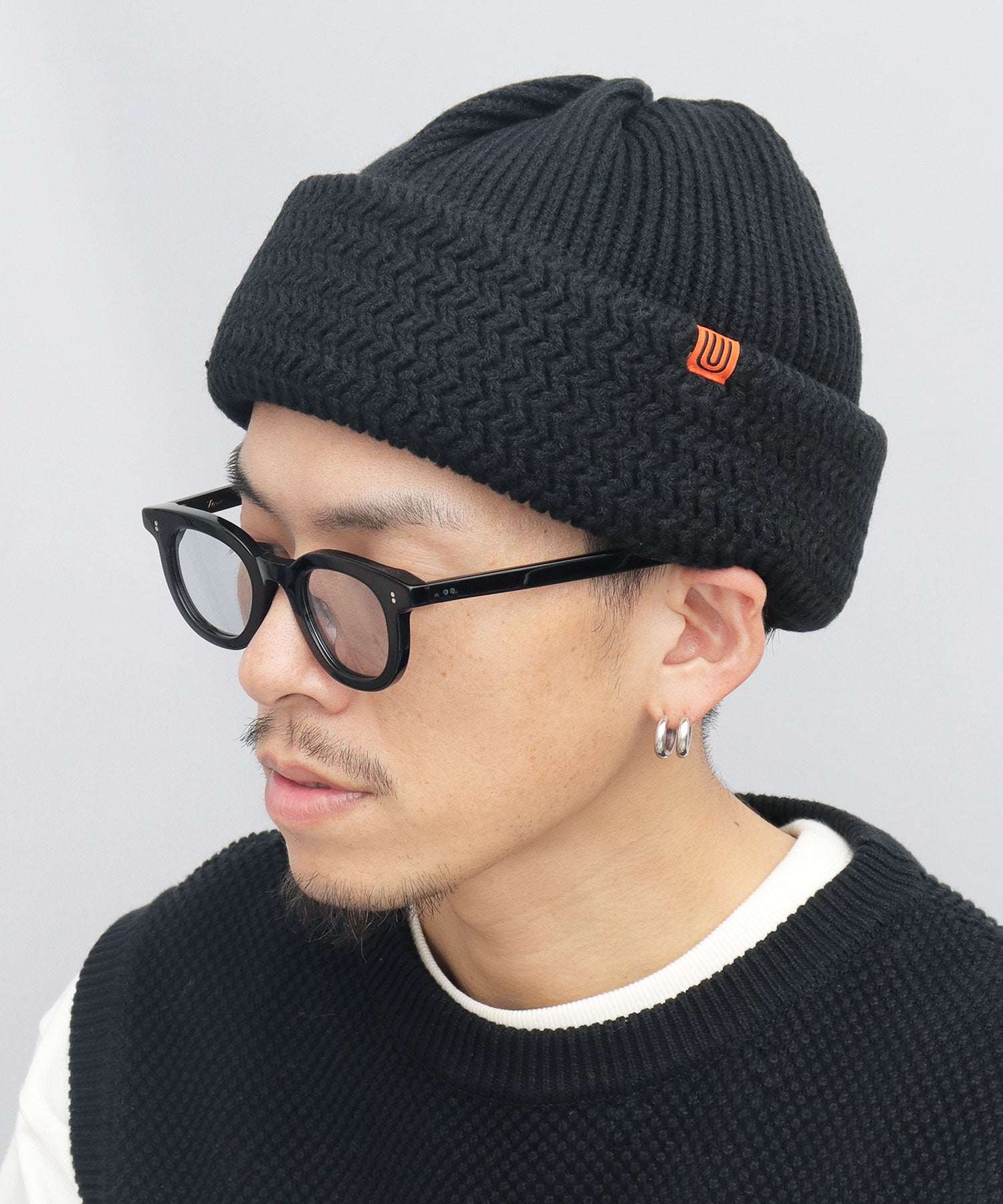 UNIVERSAL OVERALL Roll Knit Cap Knit Hat Roll Cap Mixed Knit Volume Ha