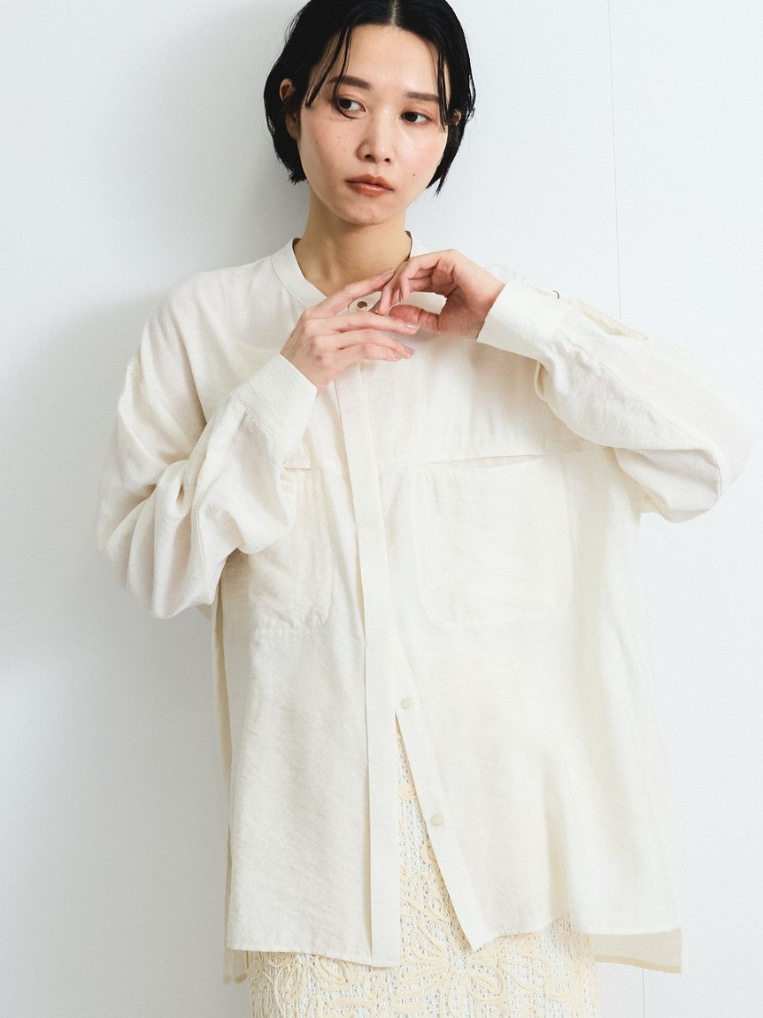 VICKY Rayon Vintage Band Color Shirt ≪Hand Washable≫